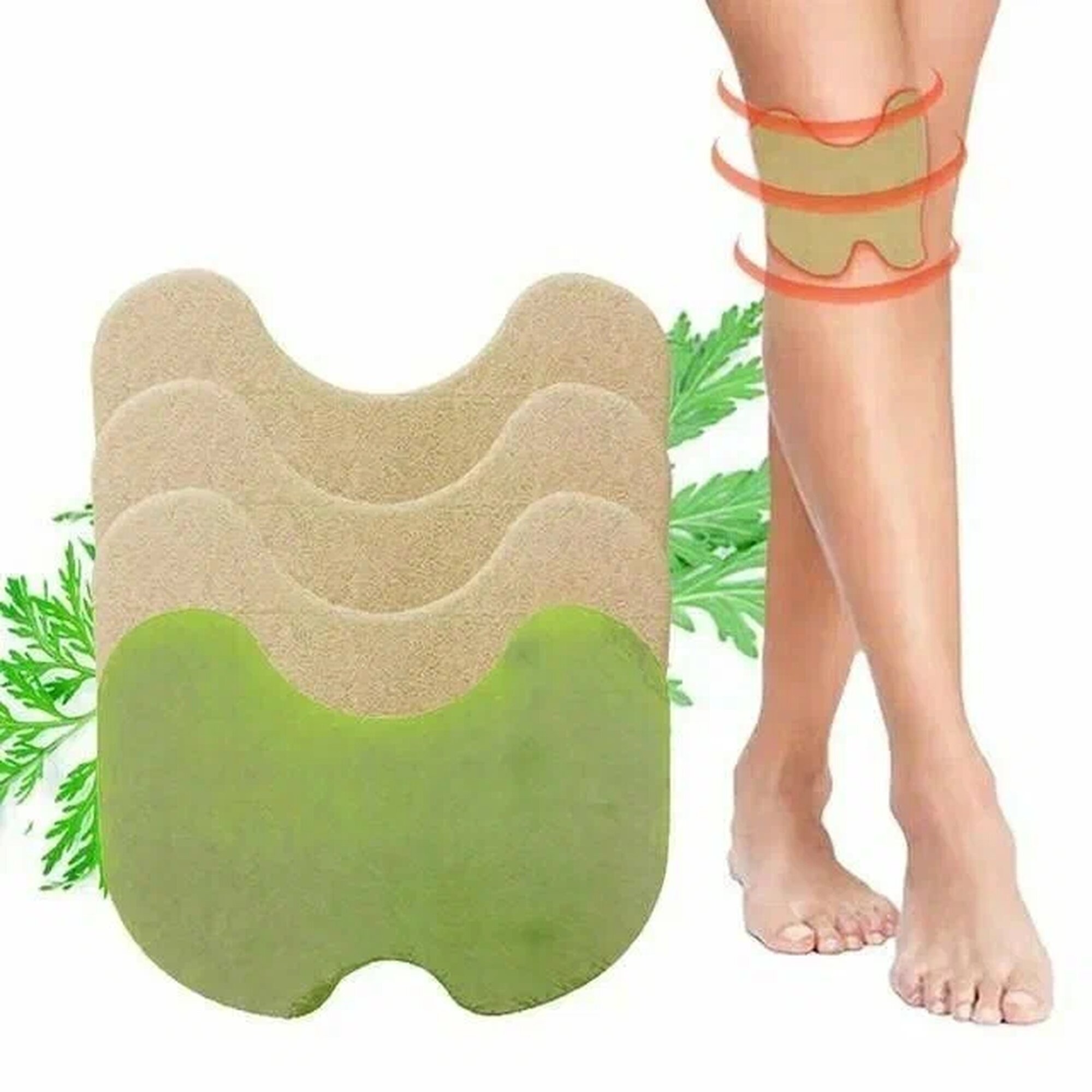 Пластинки для колена "KNEE PATCH", с разогревающим и обезболивающим эффектом, 10 шт