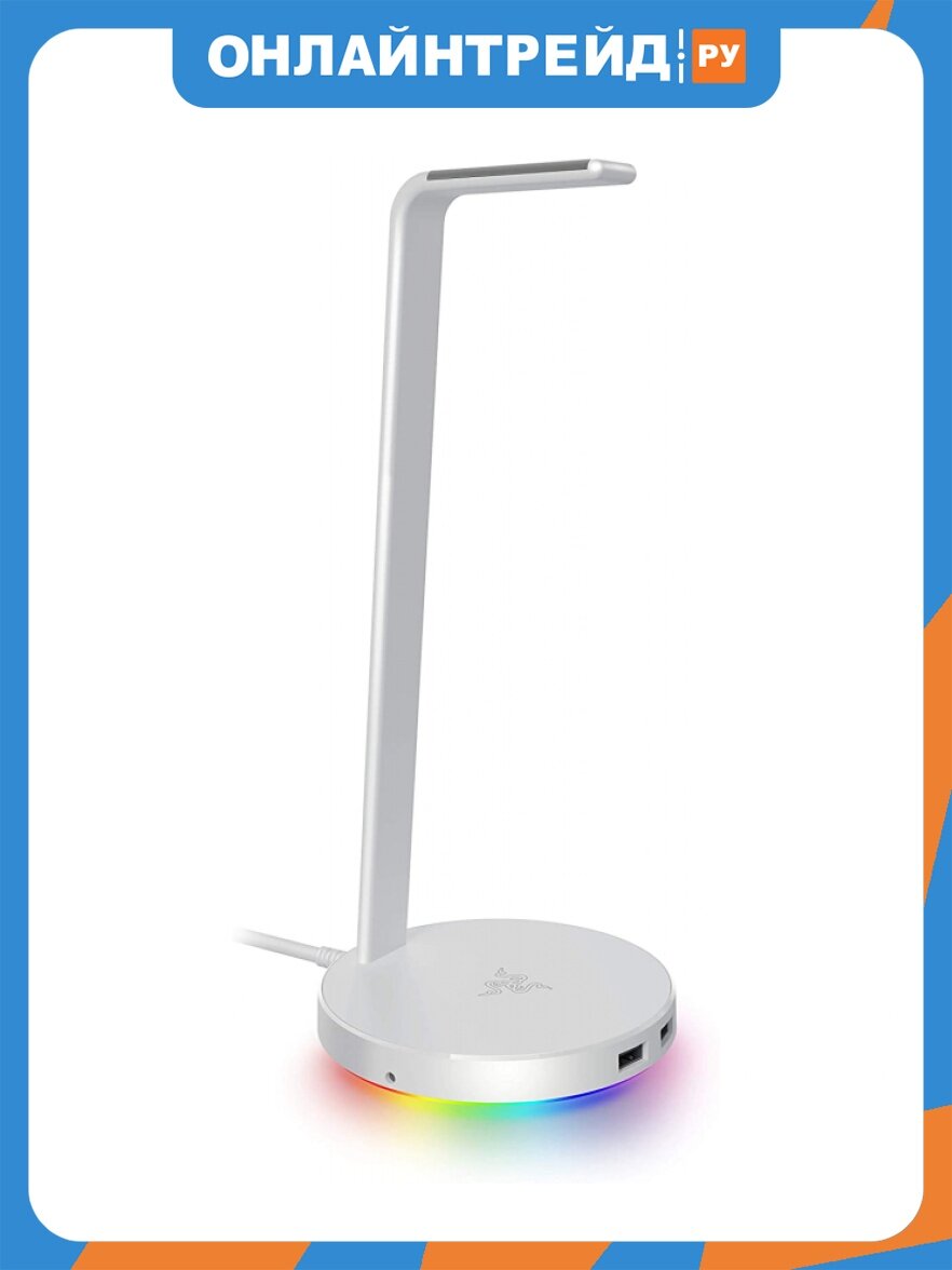 Подставка для наушников Razer Base Station V2 Chroma (белый) с USB-хабом (RC21-01510300-R3M1)