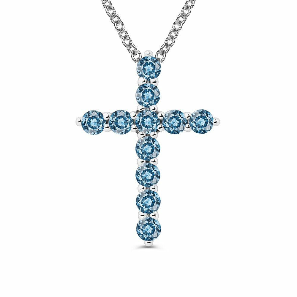 Подвеска, серебро, 925 проба, родирование, фианит