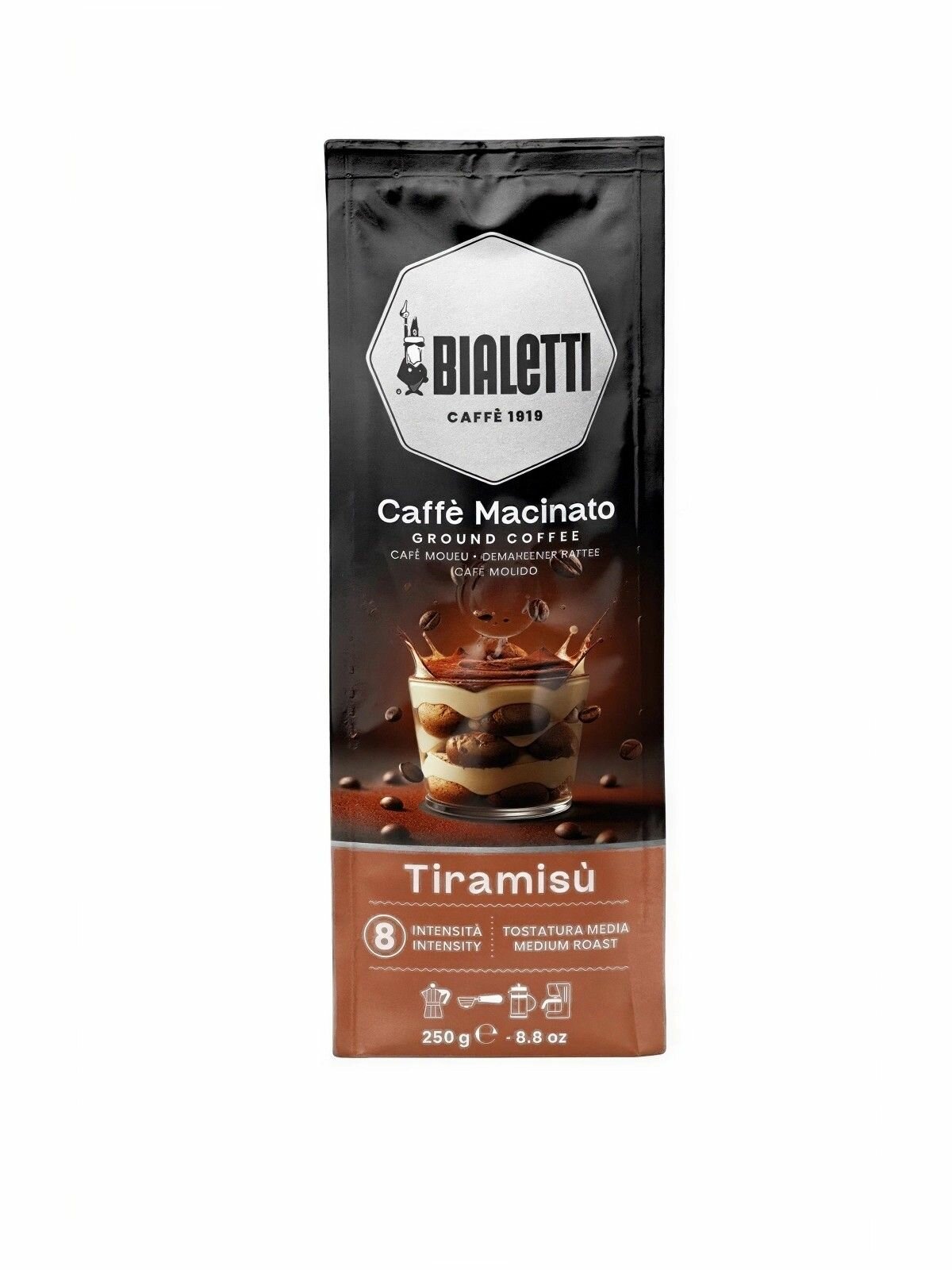 Кофе молотый, Bialetti Tiramisu, 250гр, Италия
