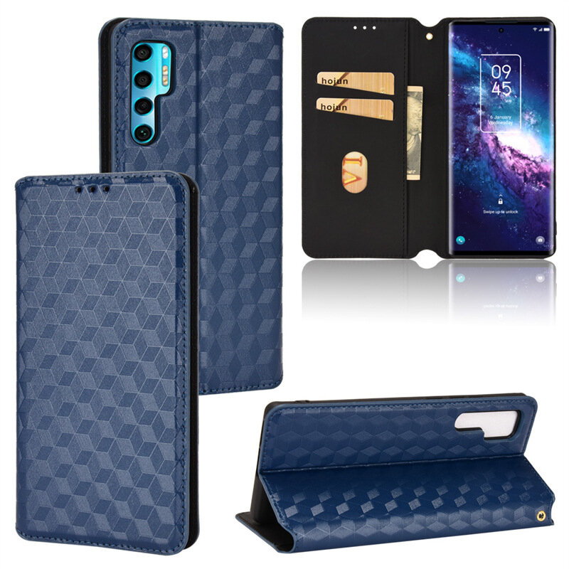 Чехол-книжка MyPads для TCL 20 Pro 5G / ТСЛ 20 Про 5G (сапфир)