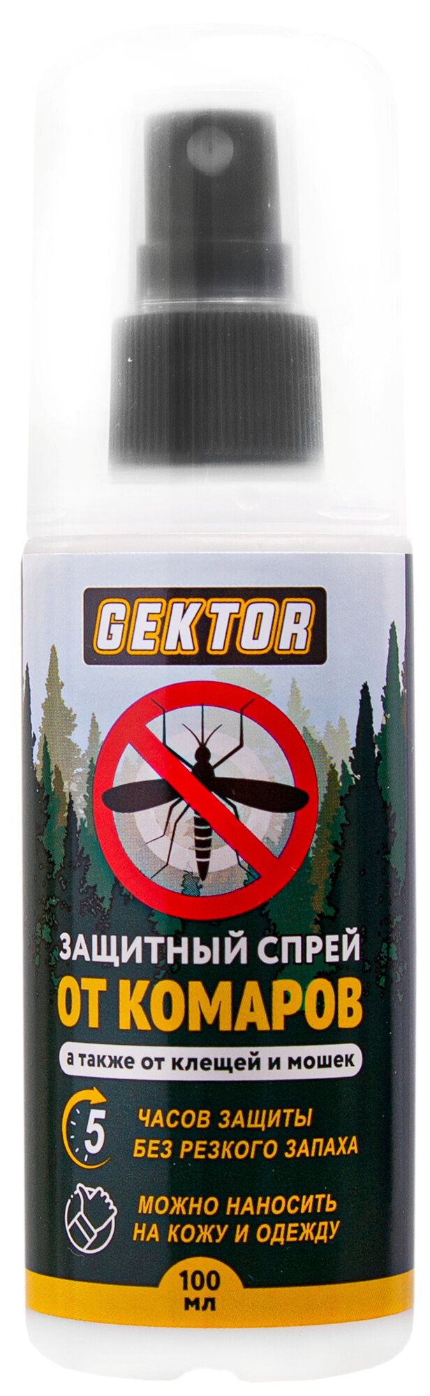 Защитный спрей от комаров, клещей и мошек Gektor (Гектор), 100 мл