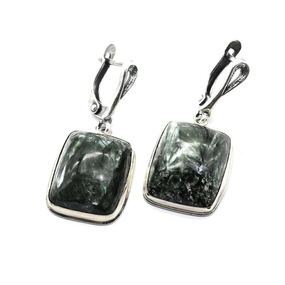 Серьги, серафинит