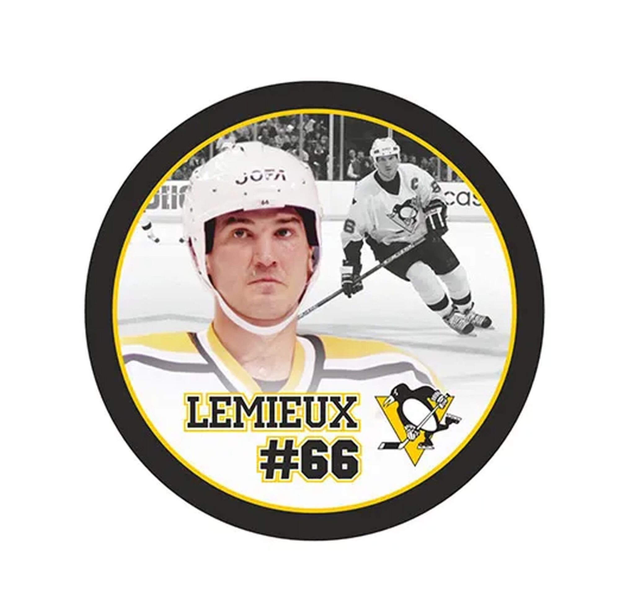 Шайба Rubena Игрок НХЛ LEMIEUX №66 Питтсбург 1-ст, цвет черный