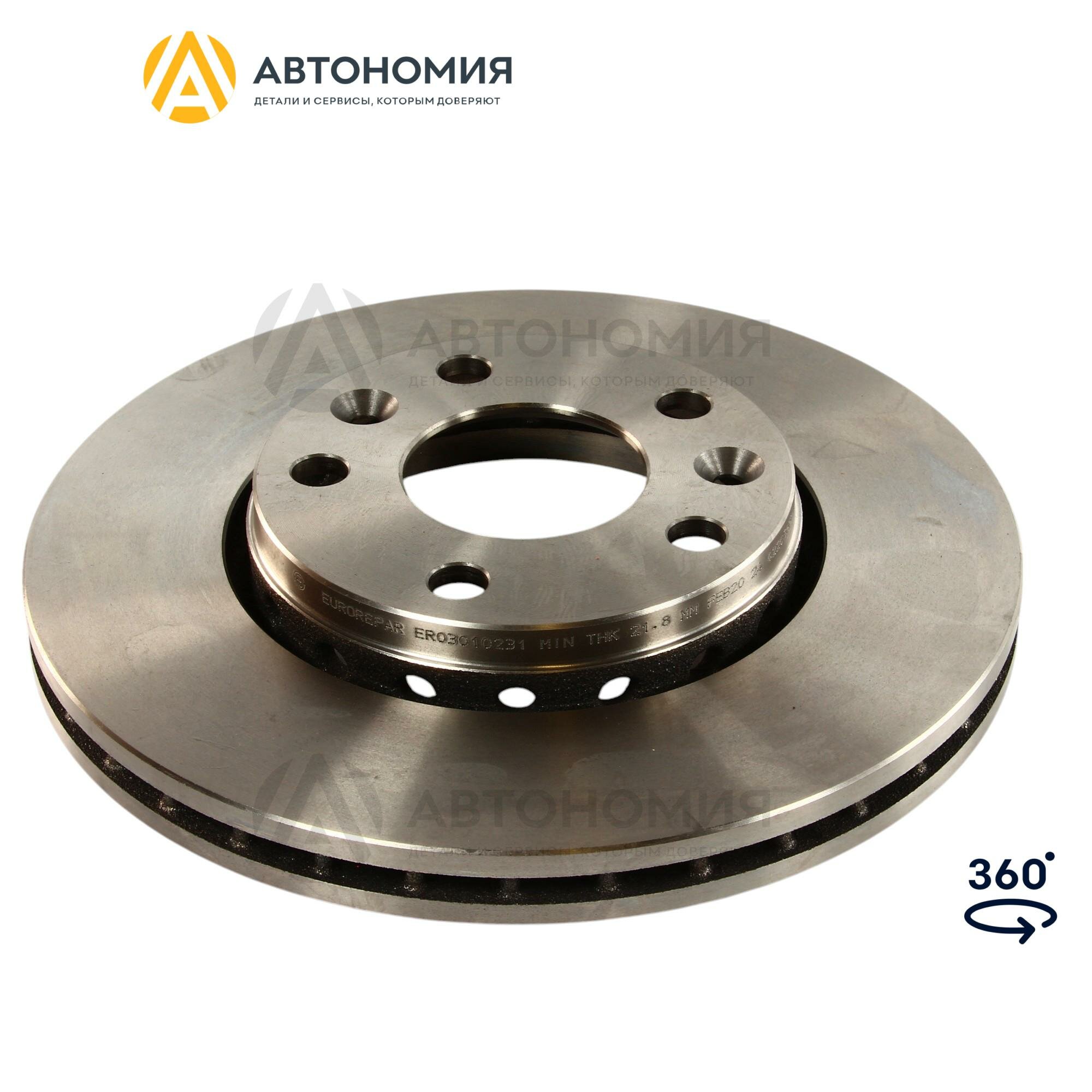 Диск тормозной передний Renault Duster 11- Renault Kaptur 13- Renault Fluence 10- Nissan Terrano 14- Renault Megane 09- Eurorepar ER03010231