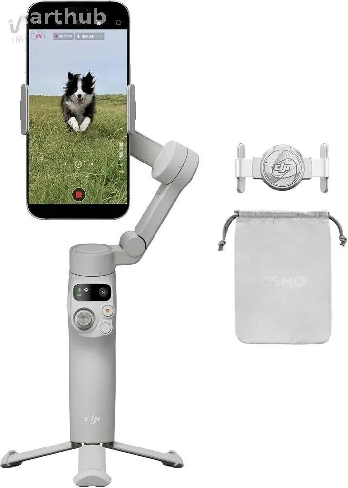 Портативный гироскопический стабилизатор DJI OSMO Mobile 7 с тремя осями, инновационный, наделенный функцией автоотслеживания объектов и возможностью вертикальной съемки для смартфона