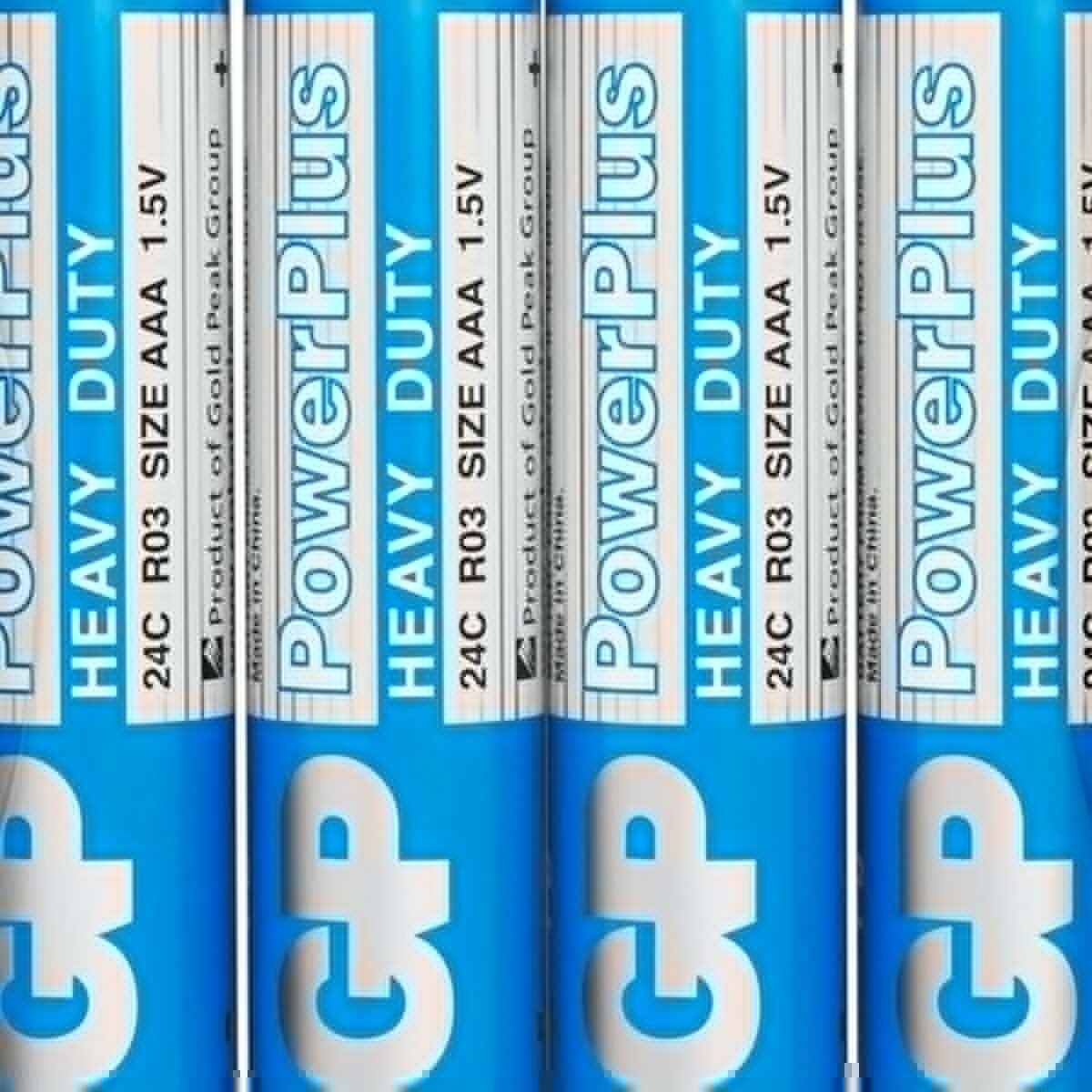 Батарейка GP PowerPlus AAA/R03, солевые (термопленка, 4шт.) (24CEBRA-2S4), 10 уп.