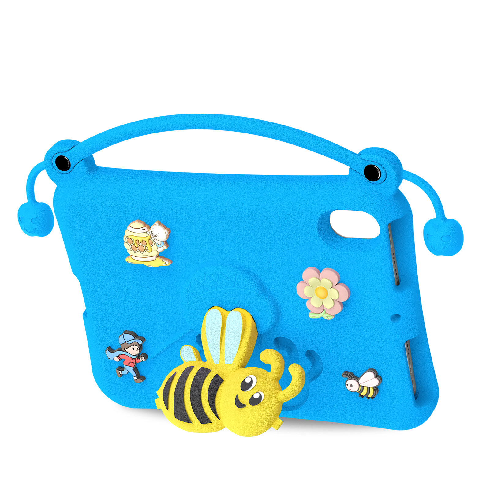 Защитный чехол из ЭВА Bee Design подходит для iPad Mini 6/7, противоударный протектор со встроенной подставкой, портативная ручка, синий
