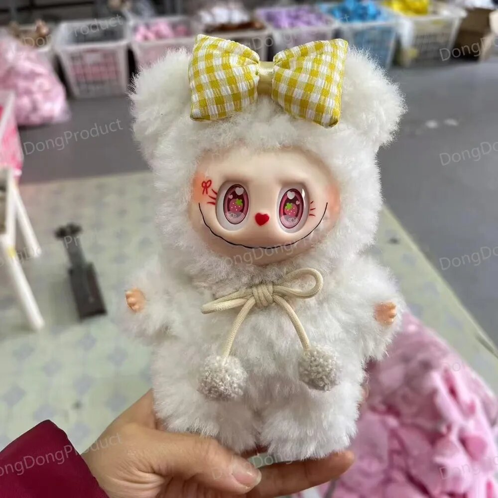 Мягкая Игрушка Labubu POP MART (Динозавр Хвост) 18CM, Молочно-белый
