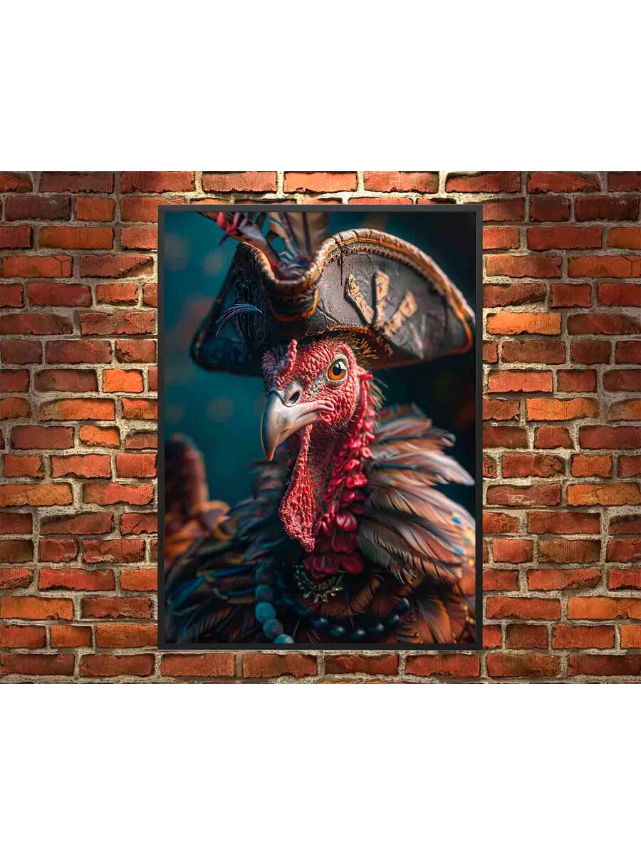 Птица-пират из индейки 4, Плакат 30x42см