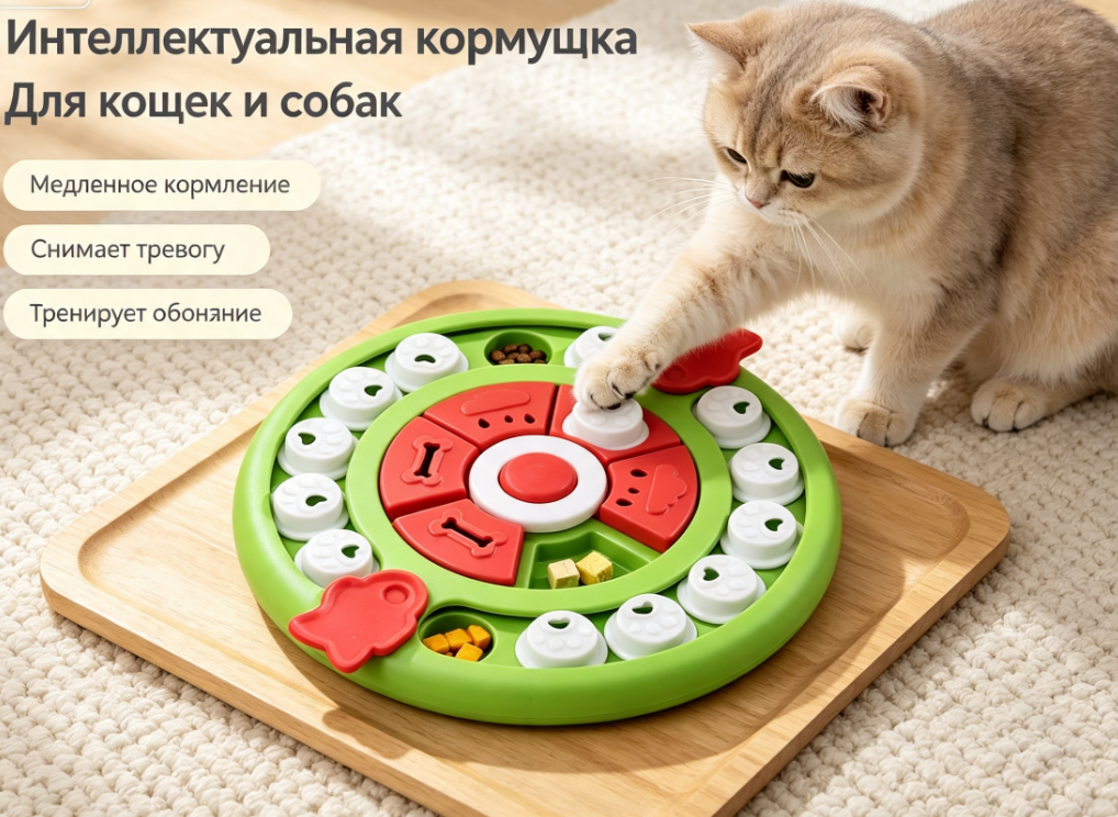 Игрушка для поиска лакомств для кошек и собак, пазл-кормушка, замедляет поедание корма, помогает от одиночества
