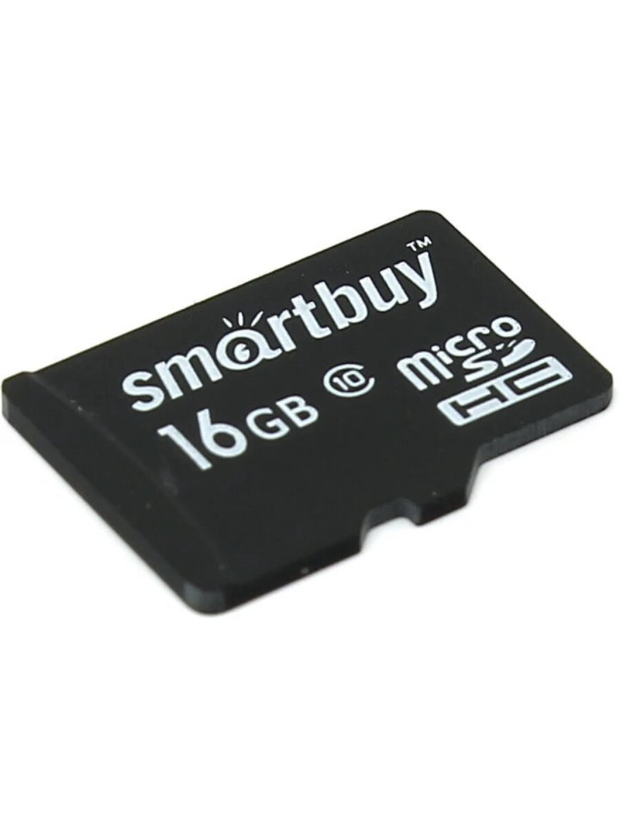 Карта памяти SmartBuy SB16GBSDCL10-00 16GB Micro SDHC, C10, черный