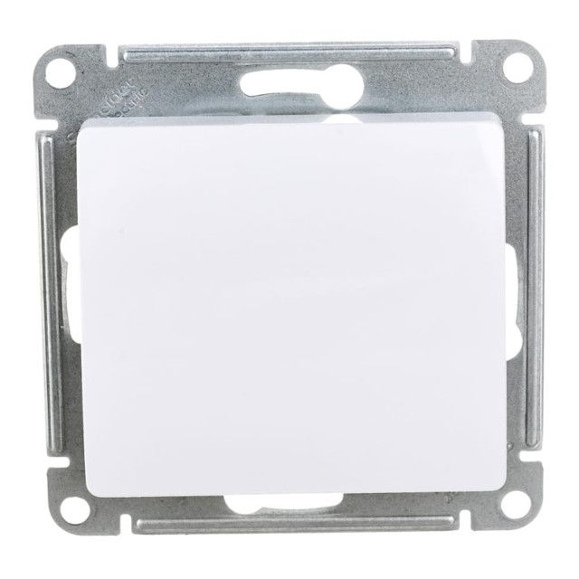 Переключатель 1-клавишный SYSTEME ELECTRIC Glossa, белый