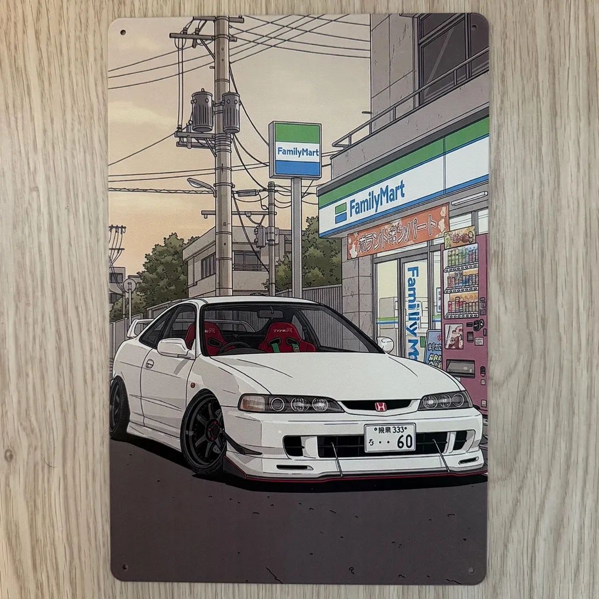 Табличка металлическая интерьерная Арт Art JDM Honda Integra Type R