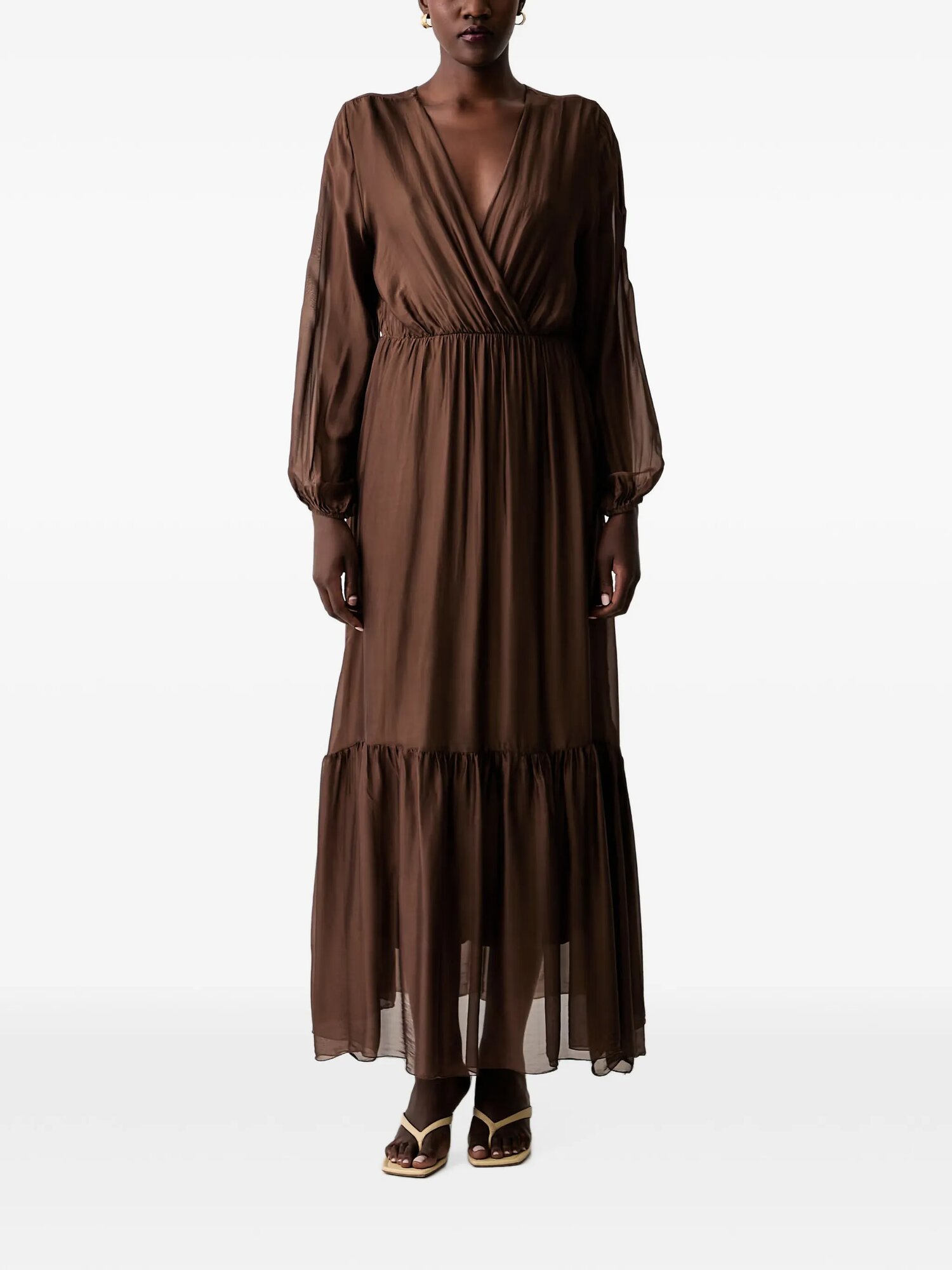 Платье VICOLO Wrap tiered maxi dress