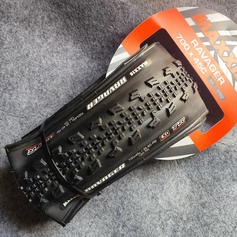 MAXXIS RAVAGEA 700x45c Бескамерная Шина Устойчивая к Проколам для Гравийных Велосипедов Черная