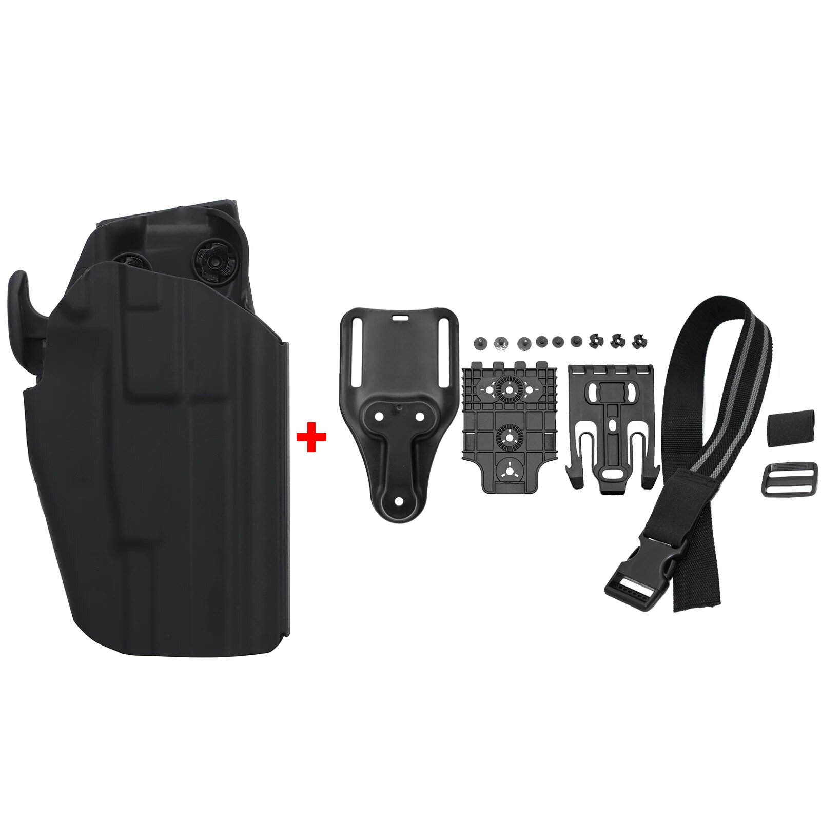 Тактическая кобура CLUSGO из нейлона для правой руки Черный, black combo
