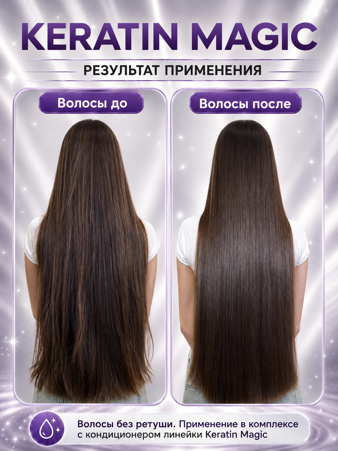 Шампунь для волос JKeratin Keratin Magic для сухих и поврежденных волос, 250 мл — фото 1