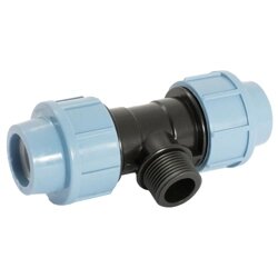 Тройник обжим - резьба наружн. 20 мм х 1/2" Unipump