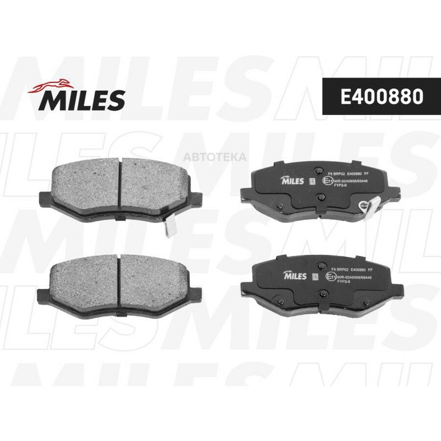 Колодки тормозные передние (Смесь Low-Metallic) JAC JS4/REFINE/S2/S3/MOSKVICH 3 E400880 MILES E400880