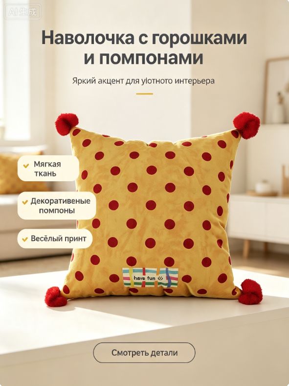 DAROVE Наволочка декоративная 45x45 см розовый