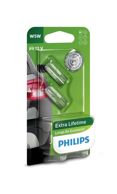 Лампа Philips Галогеновая W5W W2.1X9.5D 5W