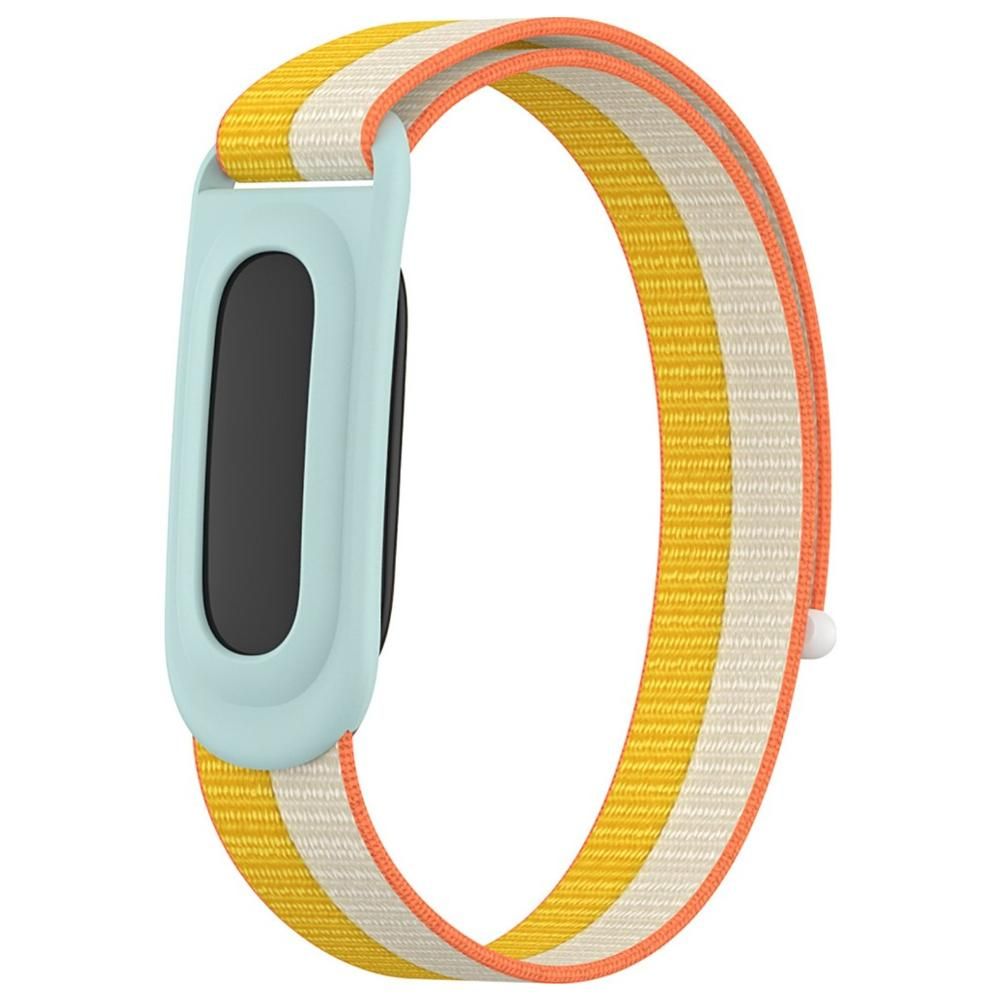 Ремешок для смарт-часов Fitbit Air, нейлоновый, с полиуретановой рамкой, кораллово-оранжевая расцветка, плетеная текстура