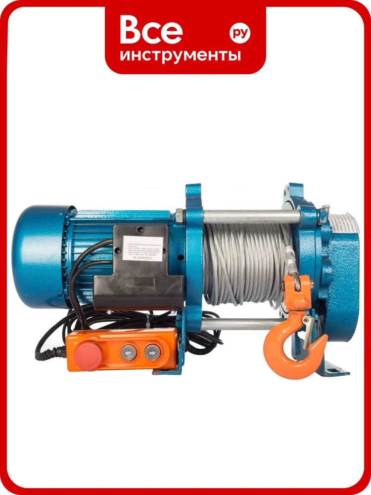 Лебедка электрическая TOR REM KCD 1000/2000кг, 70/35м, с канатом, 380В 1051649