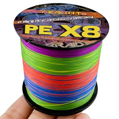 Плетеная рыболовная леска X8 8-жильная 300-1000 м 18-78 фунтов 500M-0.23MM-31LB, Мульти, Multicolor