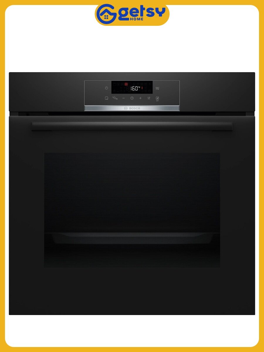 Электрический духовой шкаф Bosch HQG572EB3, 59.4 см, 71 л, 9 режимов, гриль, конвекция, пиролитическая очистка, черный