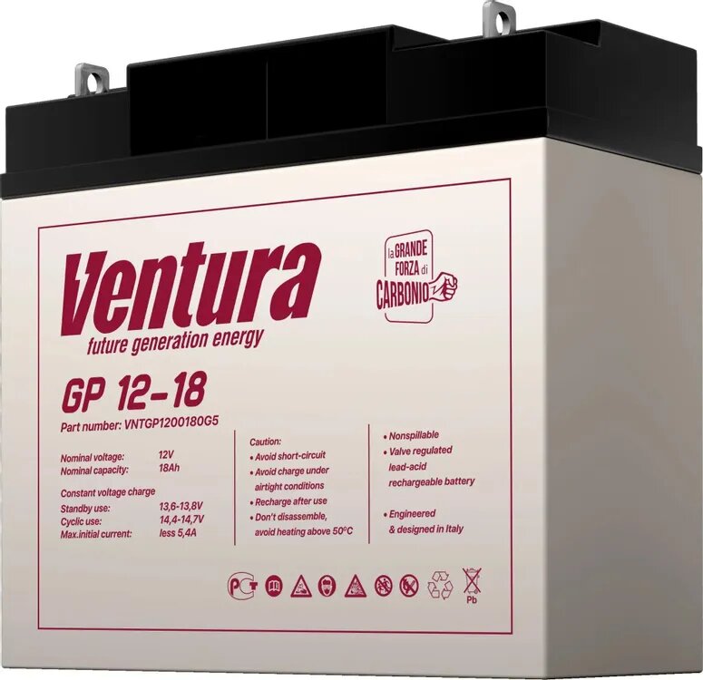 Аккумуляторная батарея VENTURA GP 12-18 для ИБП, 12В, 18Ач