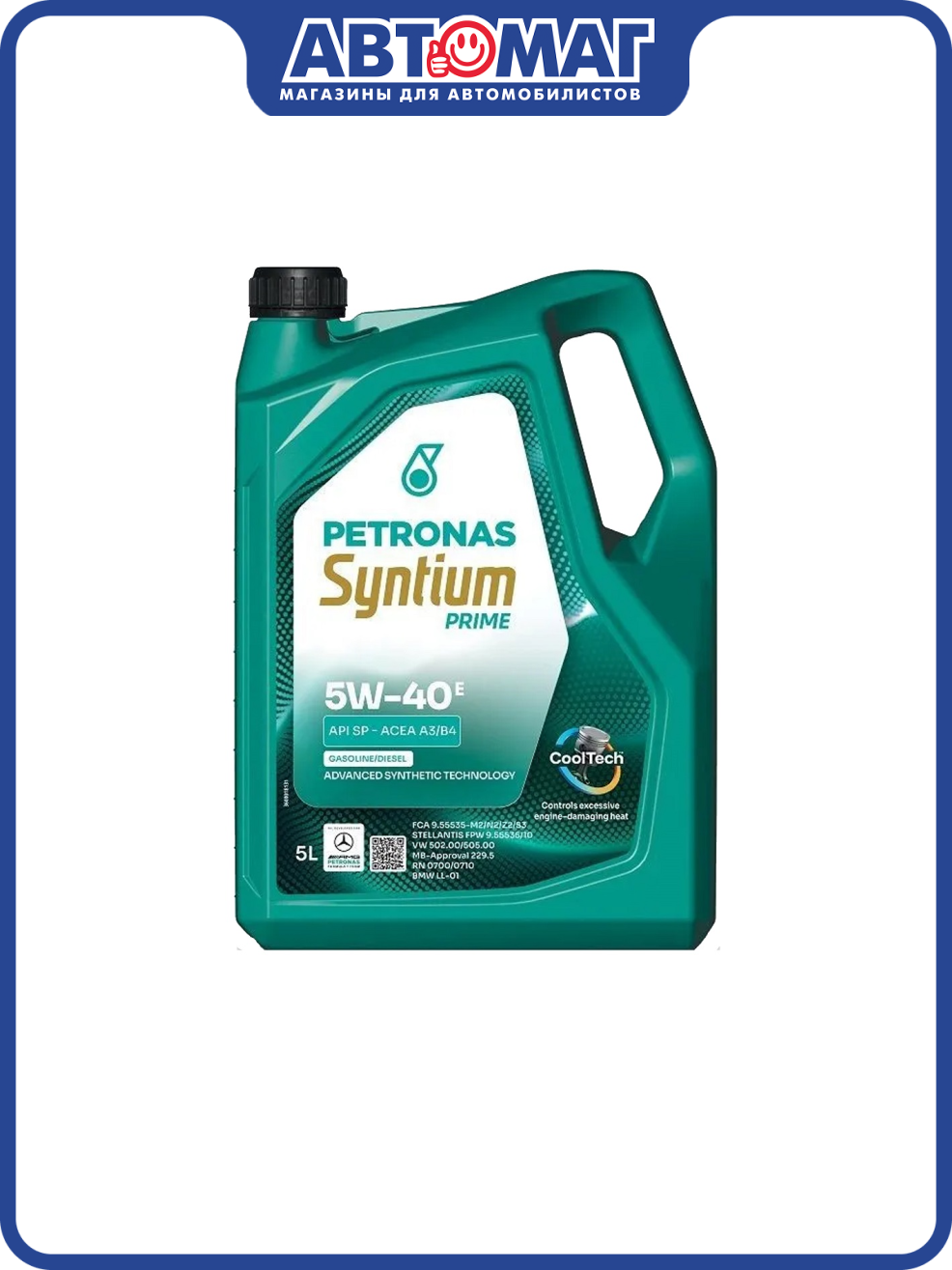 Моторное масло Petronas Syntium PRIME E 5W-40 71243M12EU (5л) Petronas PET-5W40-SPE-5L