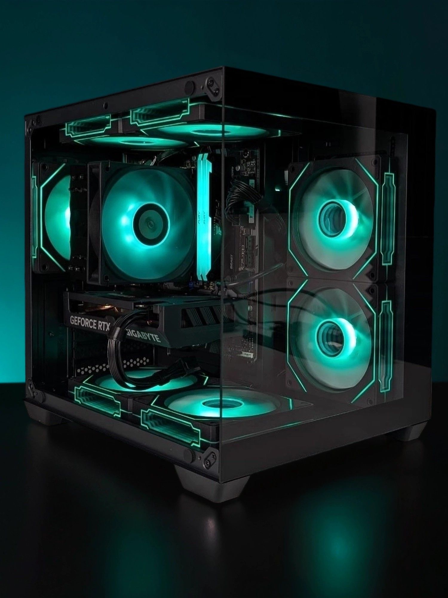 Системный блок KWIK CYBER2 (AMD Ryzen 7 5700X, ОЗУ 32 ГБ DDR4, SSD 1000 ГБ, NVIDIA GeForce RTX 4070 SUPER 12 ГБ, Windows 11 Pro), хром