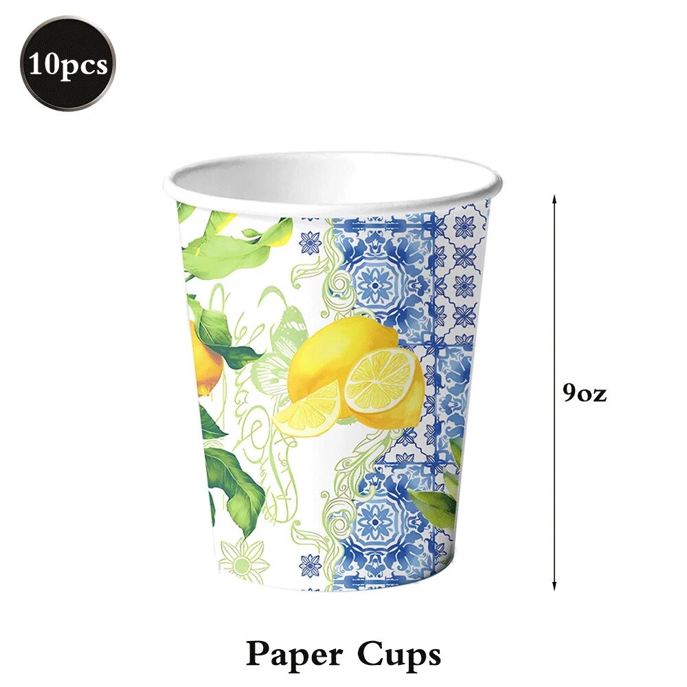 Набор посуды для праздника EsenTroye Капри Лимон Cups 10pcs