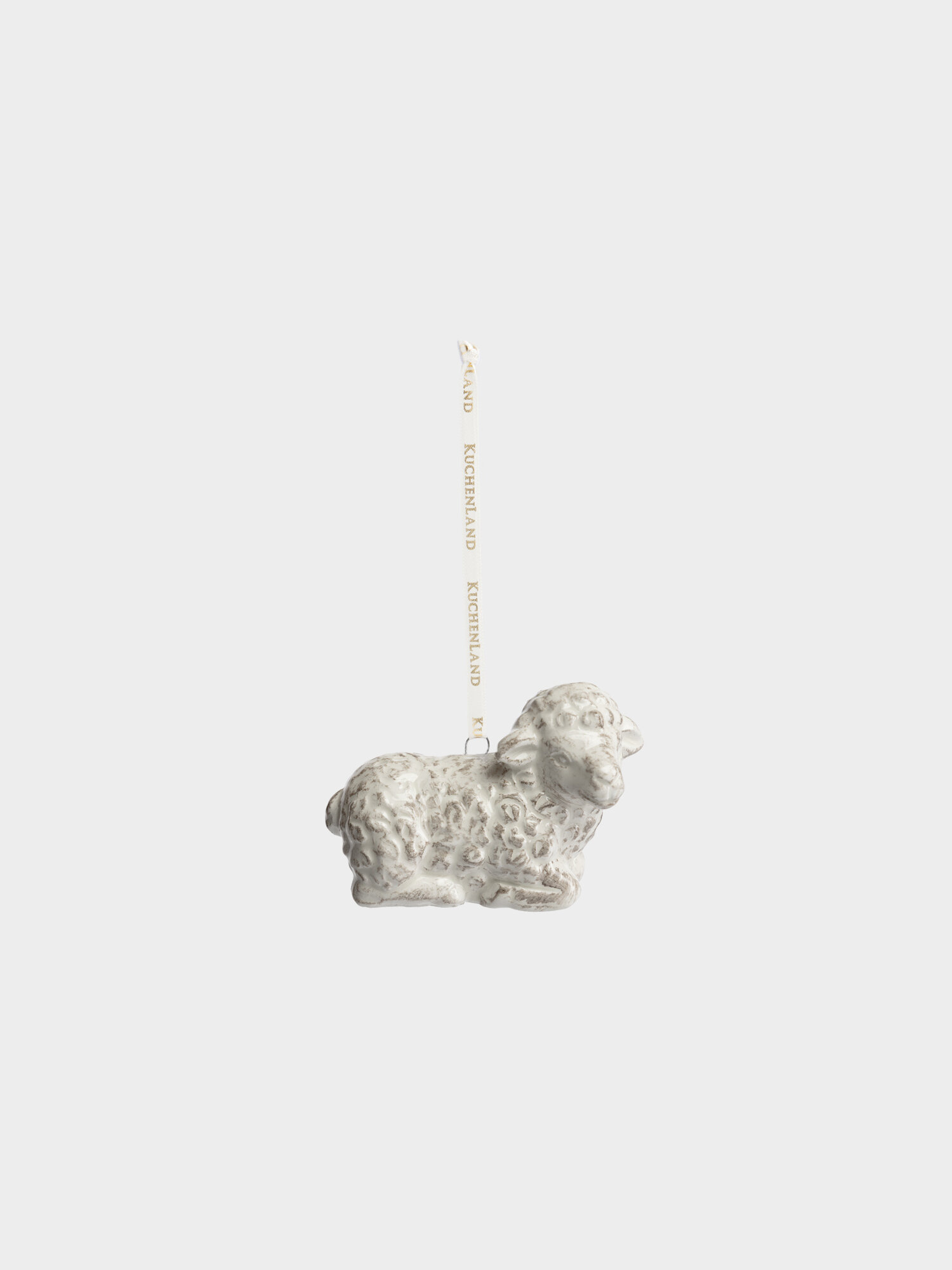 Подвеска декоративная, 6 см, керамика D, молочно-коричневая, Овца, Sheep