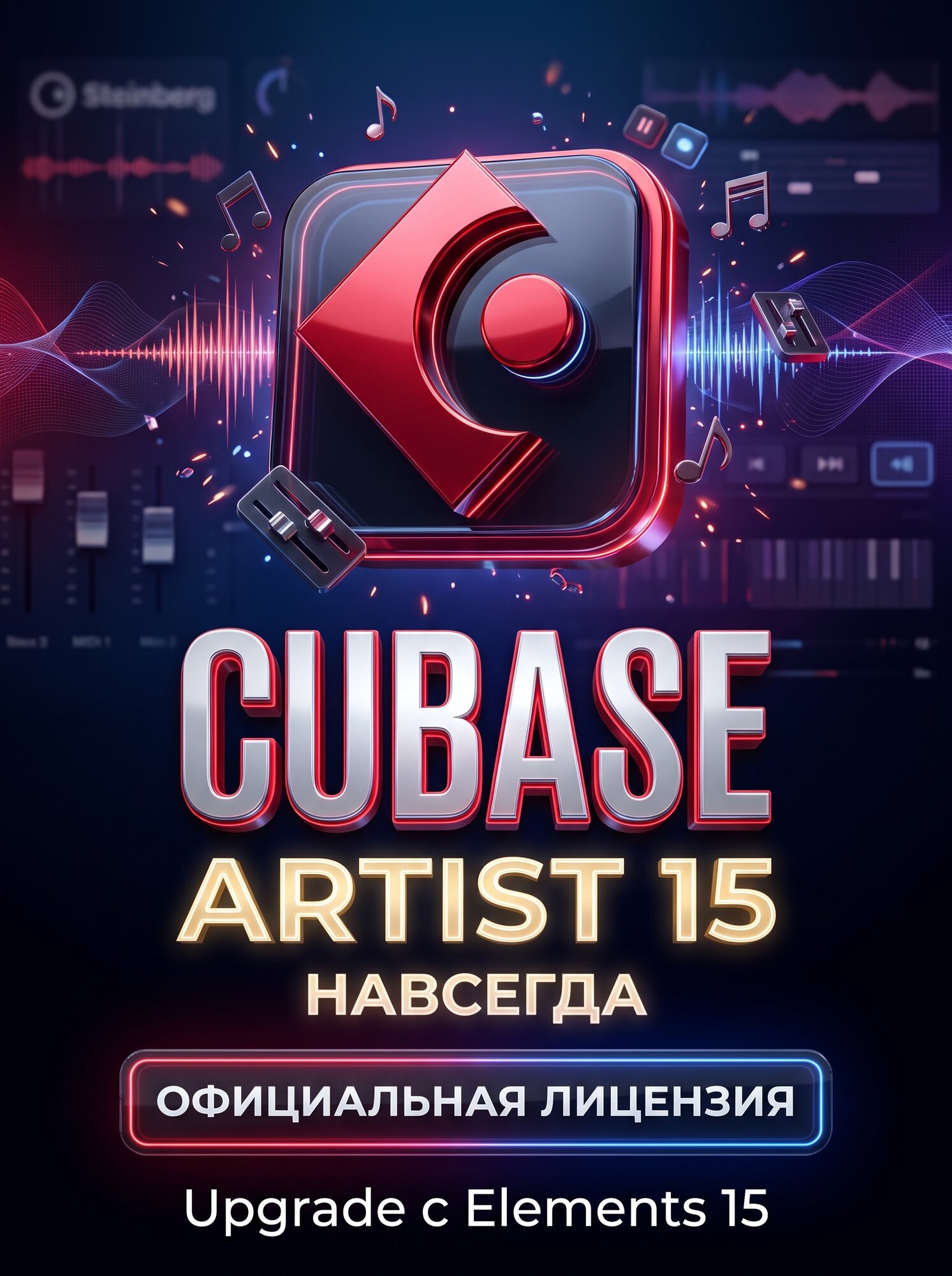 Cubase Artist 15 Upgrade с Elements 15 — переход с Elements 15 — Официальная лицензия — Кубасе Артист 15