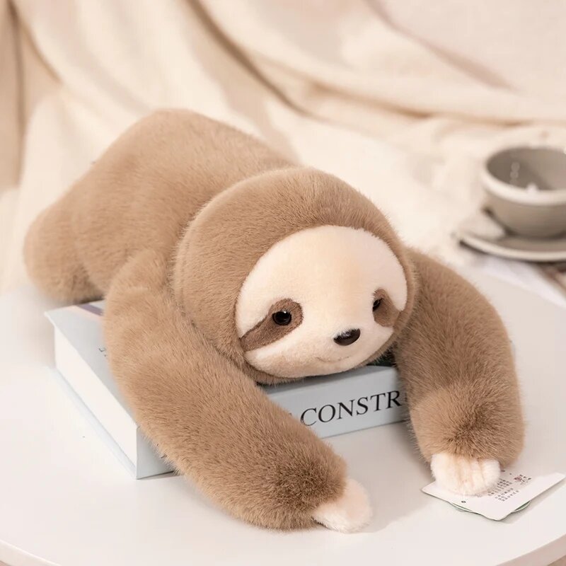 Утяжеленная плюшевая подушка-игрушка Бежевый, new sloth -65cm-1kg