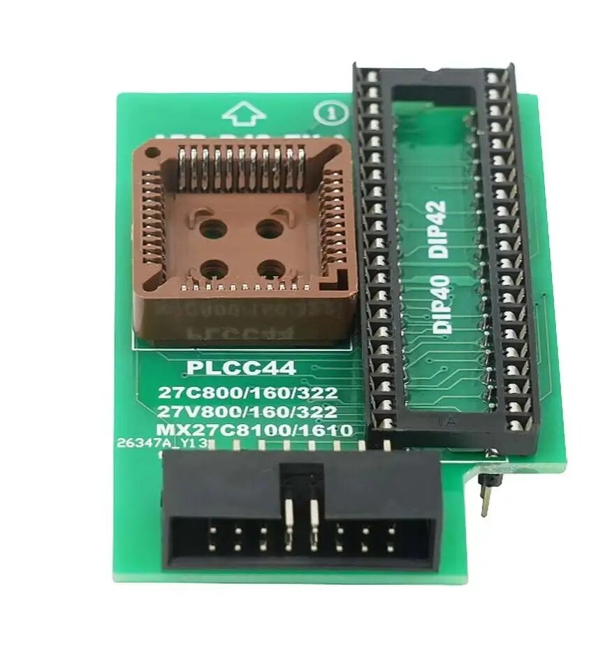 Адаптер-гнездо XGecu черный ZIF для программатора микросхем PLCC44 DIP42 27Cxxx 27Vxxx EEPROM, аксессуары для программирования T48