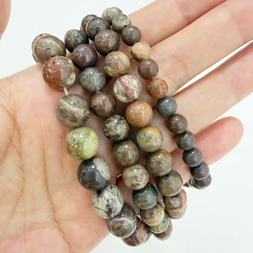 Бусины круглые из агата, 10 мм, 36-38 шт.