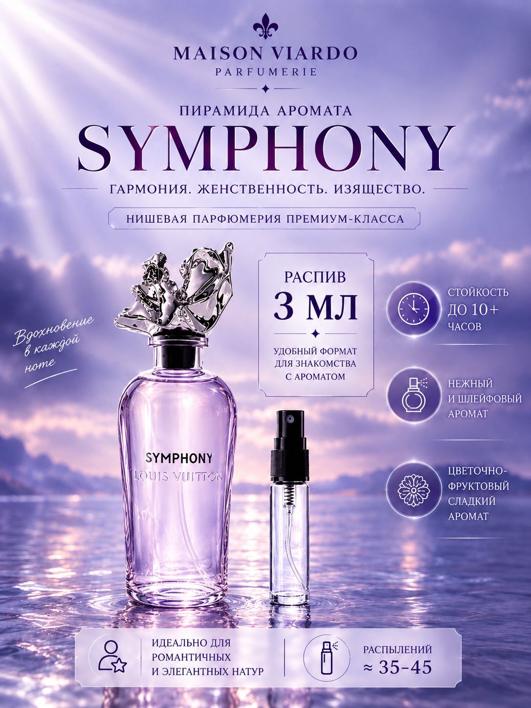 Духи SYMPHONY 3 мл Симфония духи женские мужские