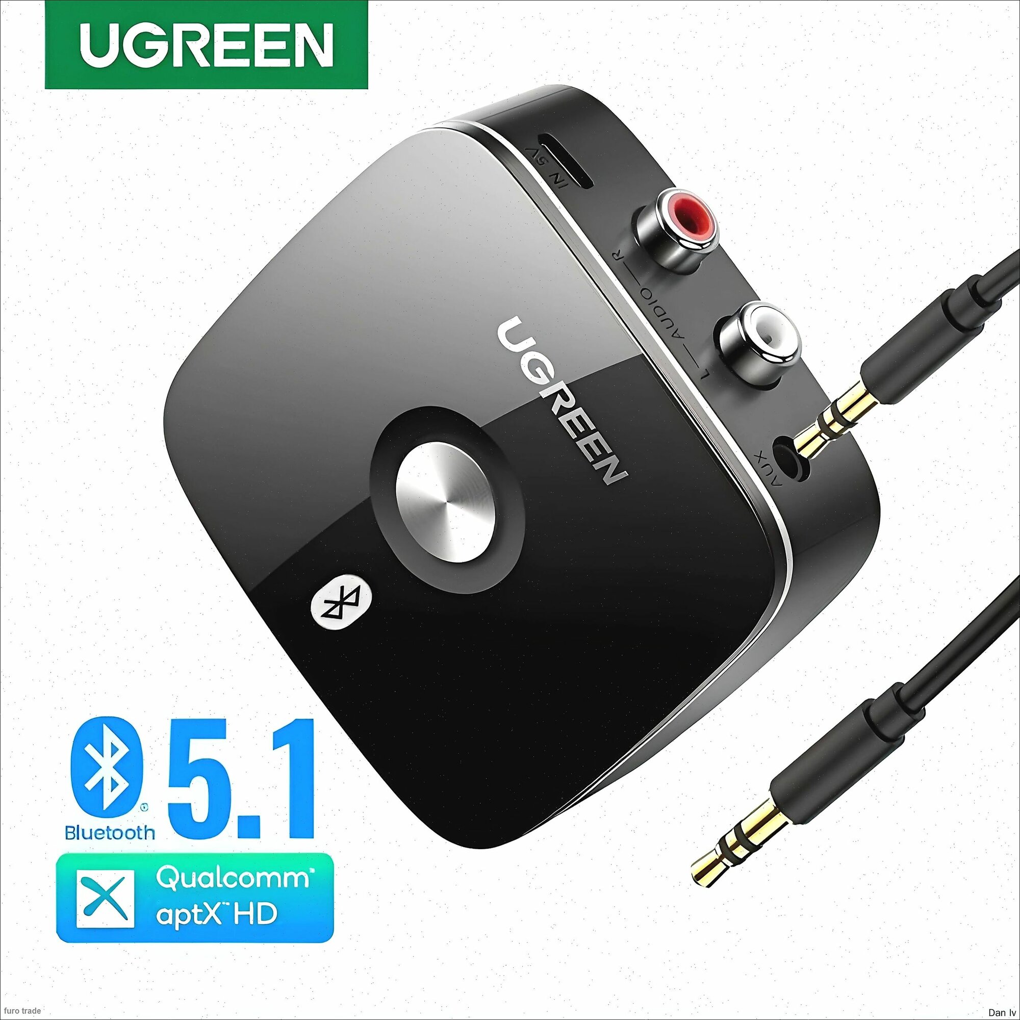 Авто Bluetooth адаптер, беспроводной аудио приемник для автомагнитолы, aux bluetooth модуль