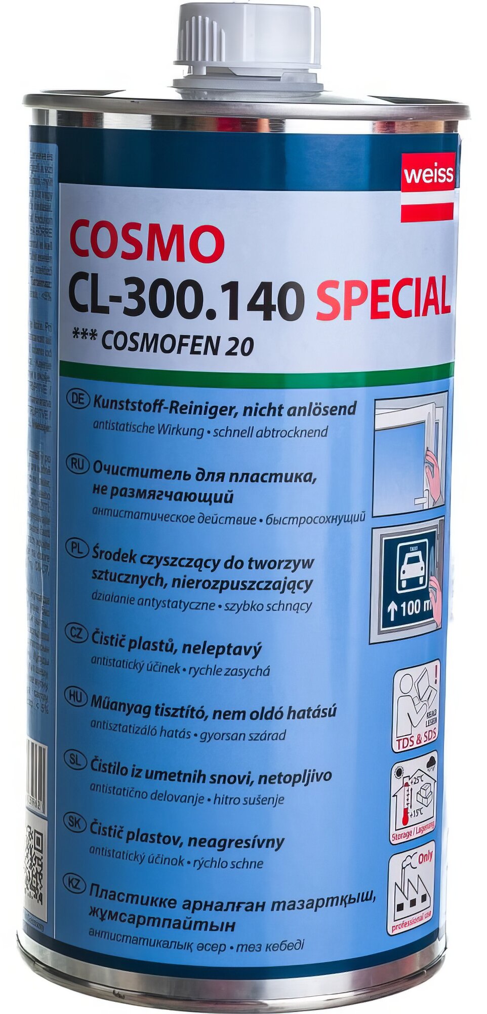 Нерастворяющий очиститель для ПВХ COSMO FEN CL-300.140