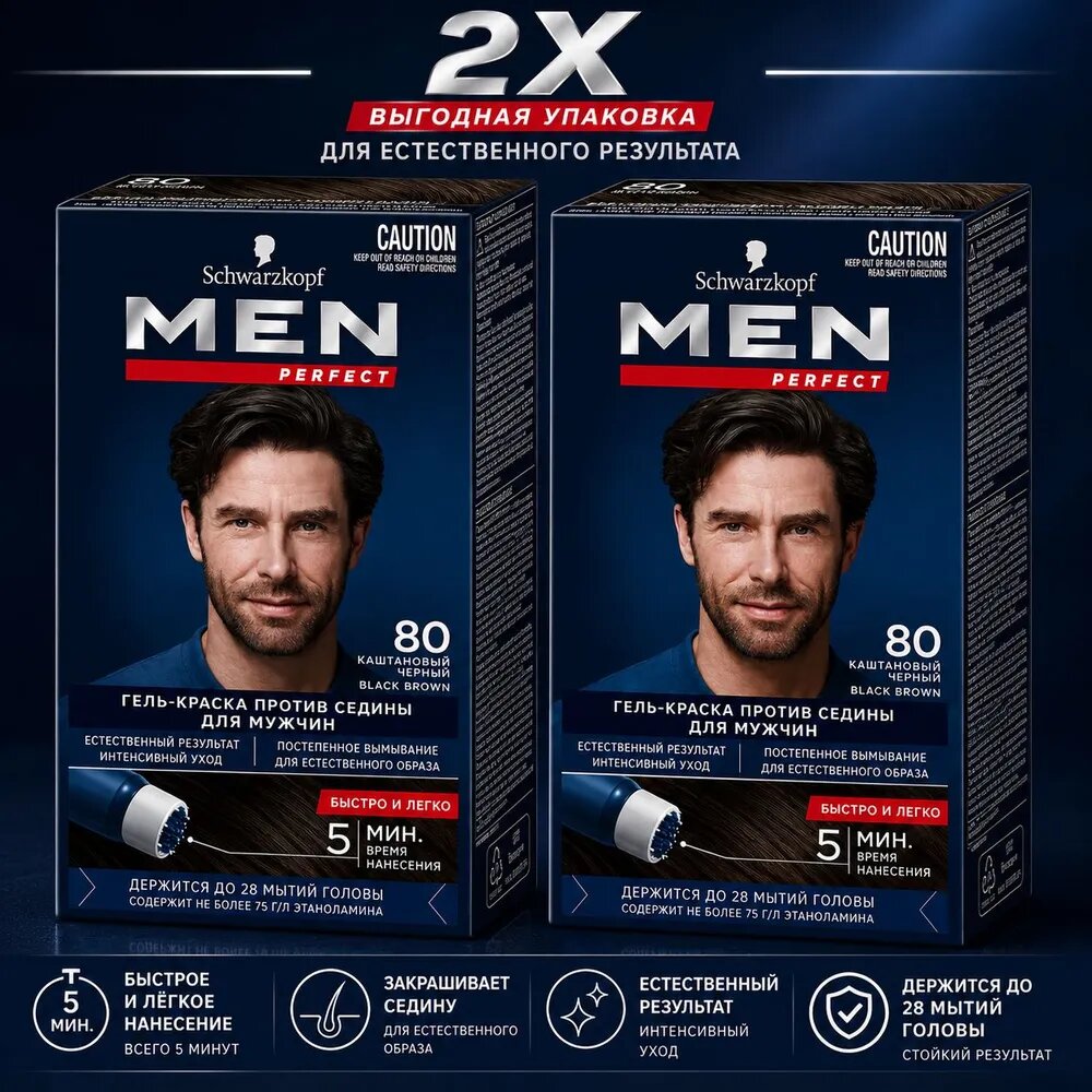 Men Perfect Краска для волос, 160 мл