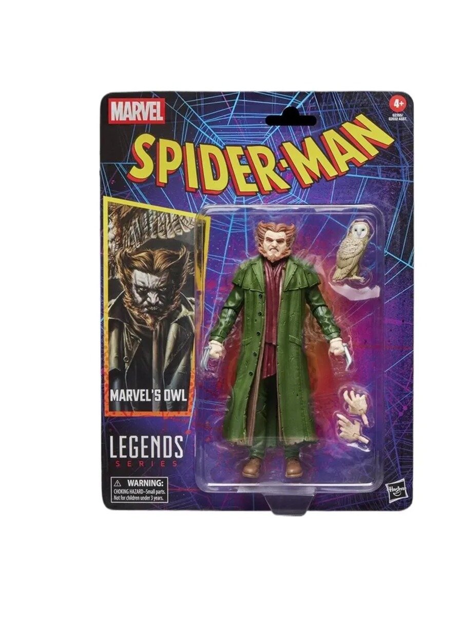 Фигурки Hasbro Marvel Legends Spiderman Animation Series Action Figures Marvel's Owl-16cm; Марвел фигурки