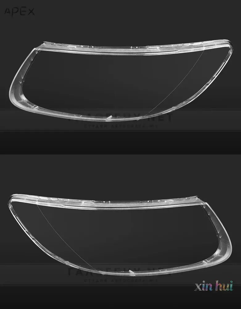 Ремкомплект фары, 2 шт, арт. 适用于Hyundai Santa Fe 2-2006-2012的前灯玻璃套装，聚碳酸酯
