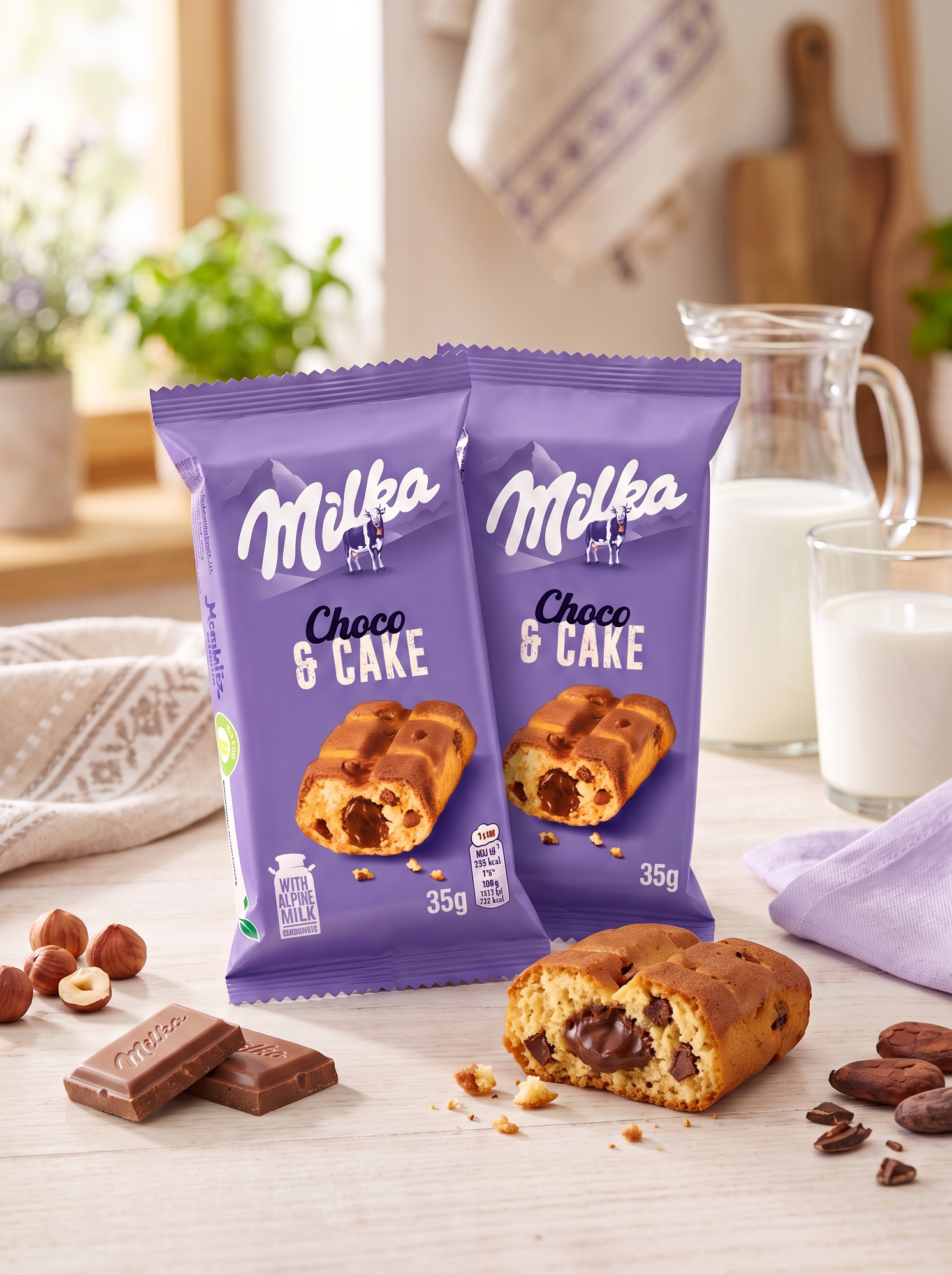 Кекс бисквит Milka Cake&Choc милка Кейк-Чок, 35 г х 2 шт (Польша)