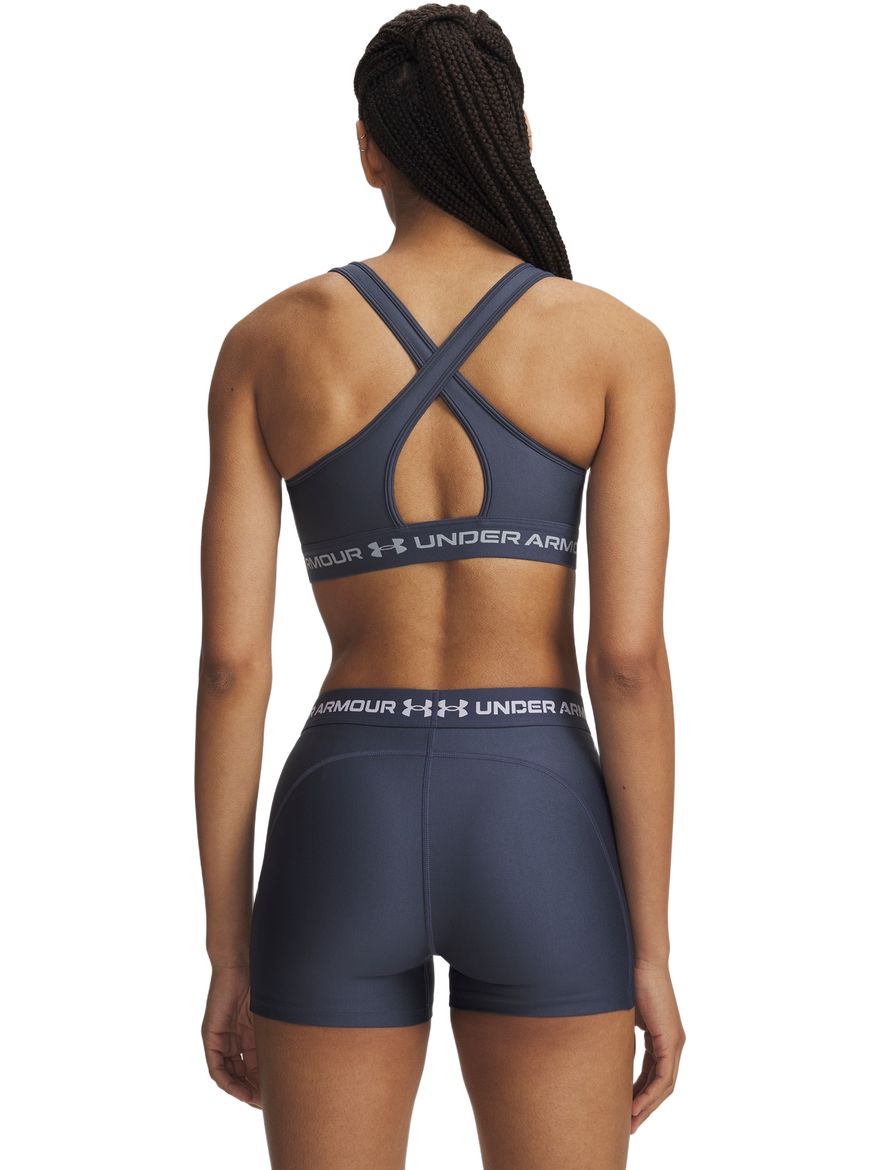 Топ спортивный Under Armour Crossback Mid Bra, размер XL, серый — фото 1