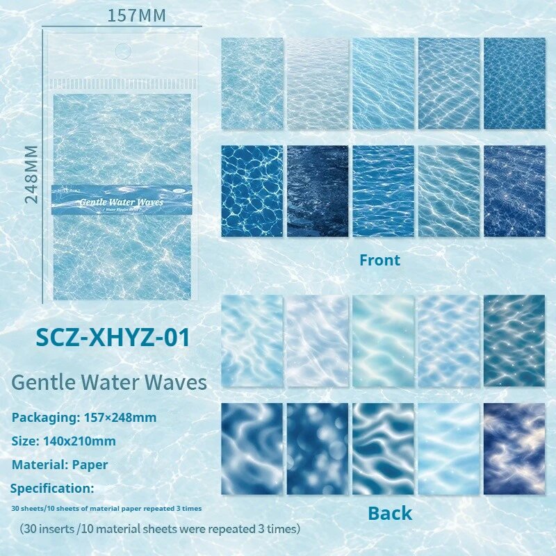 Бумага для скрапбукинга JIANWU Галактика и водные ряби SCZ-XHYZ-01