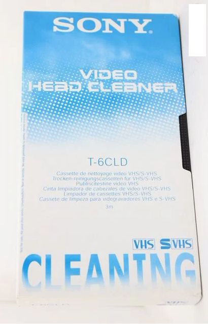 Видеокассета VHS/S-VHS Sony T-6LD- Head Cleaner Япония 1996г. (1 шт. чистящая)