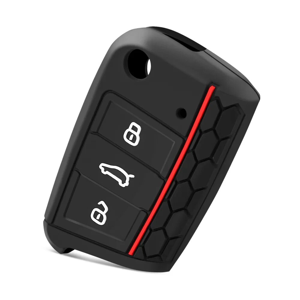Силиконовый Чехол Для Ключей Для VW Golf 7 GTI POLO T-Cross Touran Tiguan Skoda Octavia Red, Красный